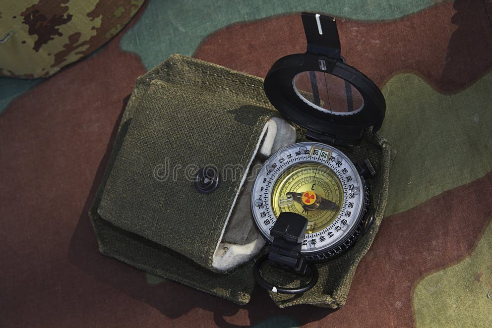 Military compass stock image. Image of magnetic, explorers - 24292573
