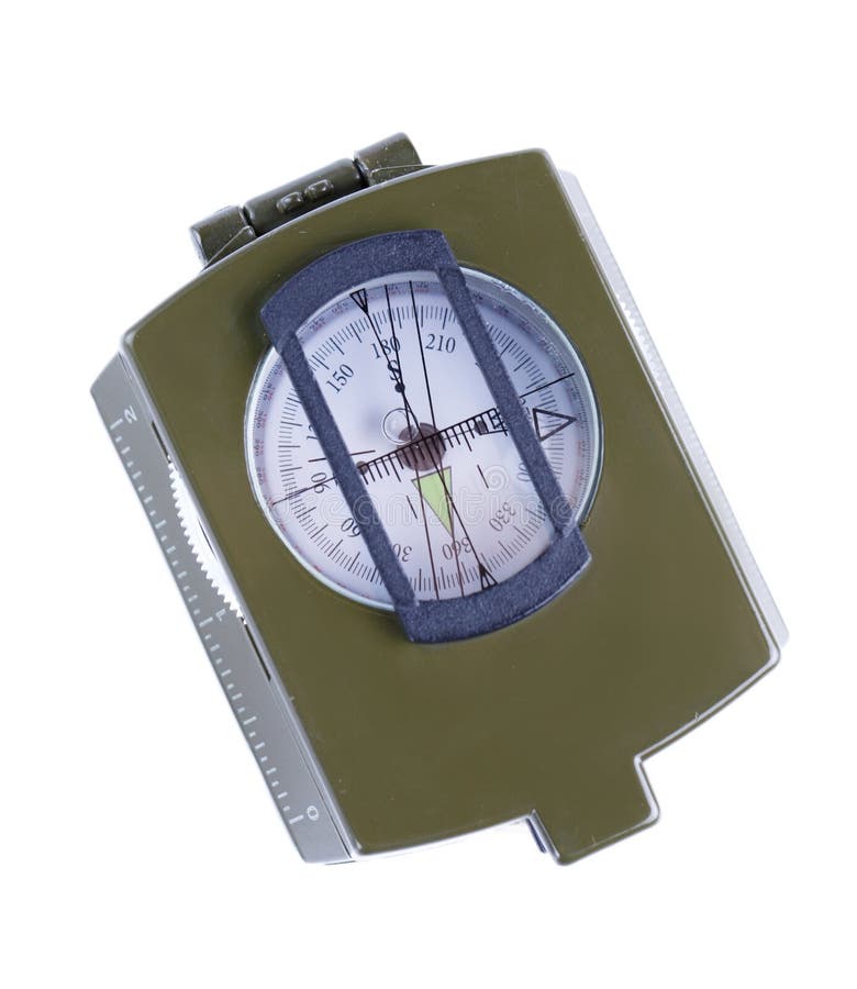 Military Compass on a White Background. Stock Photo - Image of ...
