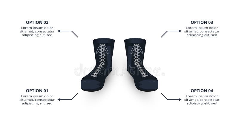 Military Concept for Infographic with 4 Steps, Options, Parts or ...