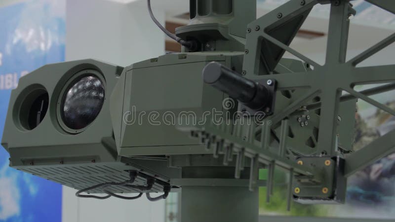 Surveillance Military Camera Stock Video - Video of modern, engineering ...