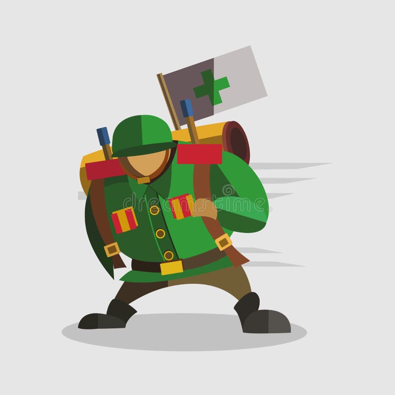 Military Doctor Cartoon Icon Great for Any Use. Vector EPS10. Stock ...