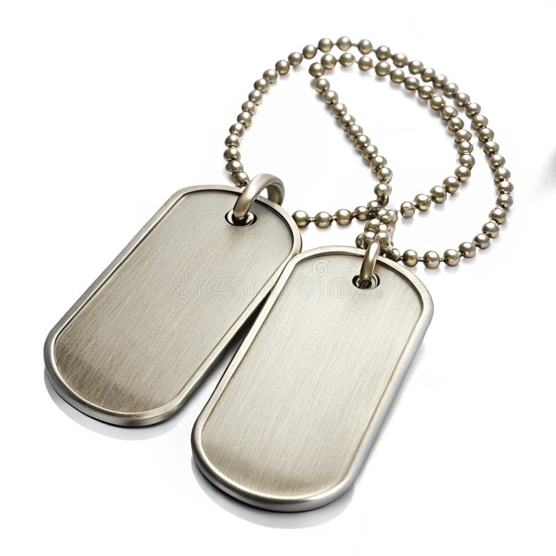 Military dog tags stock illustration. Illustration of service - 358943753
