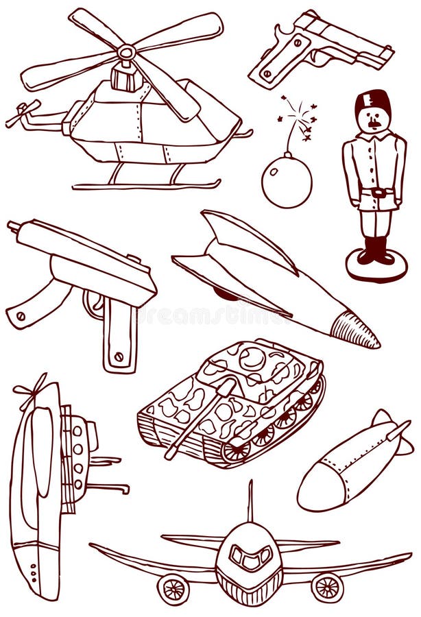 War doodles stock vector. Illustration of fight, doodle - 22927800