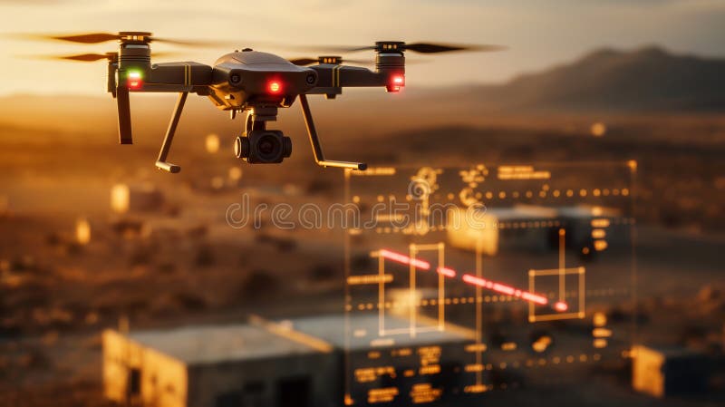 Military Drone Executing a Precision Strike Stock Photo - Image of ...