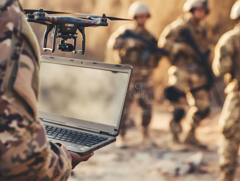 Military Drone Operation in Progress Stock Image - Image of army ...