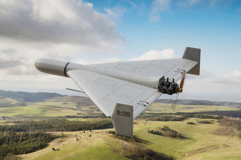 Military drone shahed-136 editorial photography. Illustration of ...