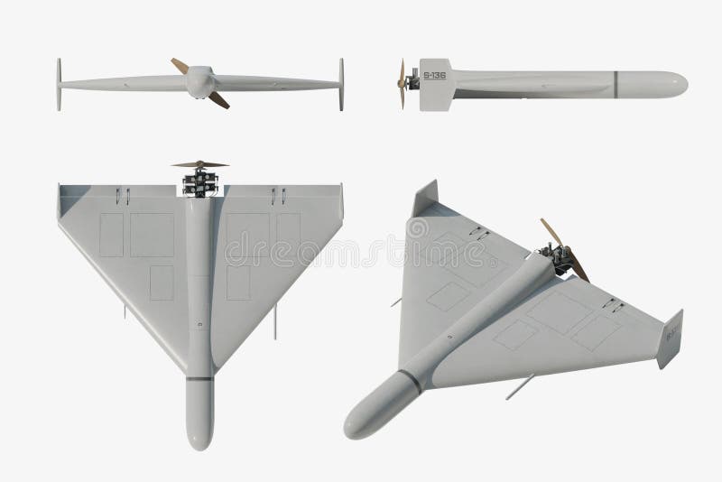 Military drone shahed-136 stock illustration. Illustration of geranium2 ...