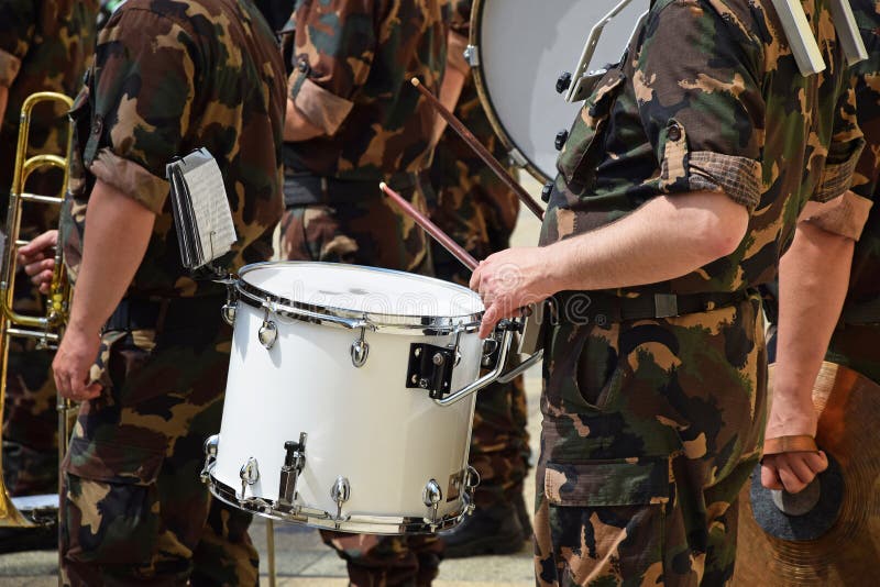 Military drummer stock image. Image of drumming, band - 55170995