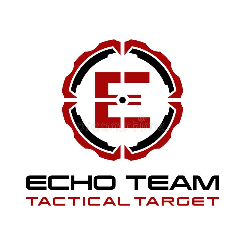 Military of E Letter Tactical Target Logo Design Stock Illustration ...
