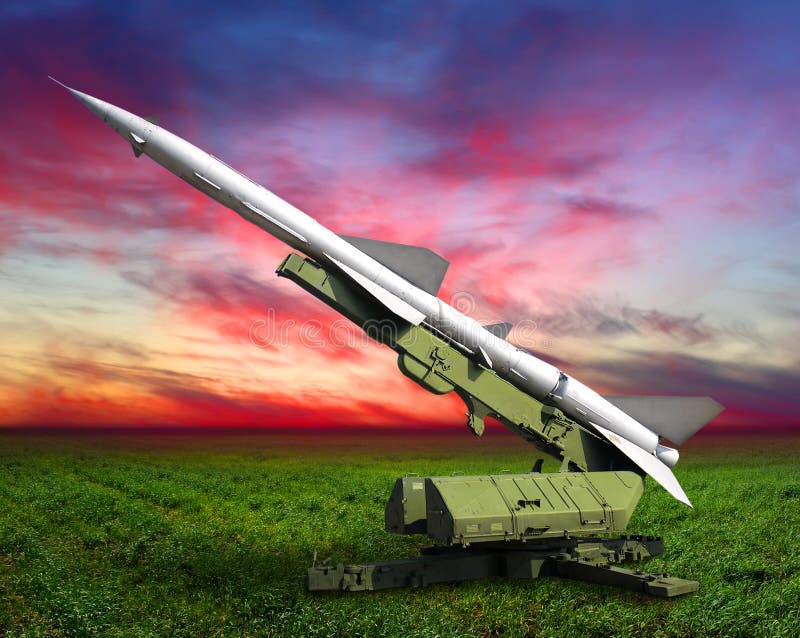 Military Equipment. Launch a Setup Aimed at the Sky Stock Image - Image ...