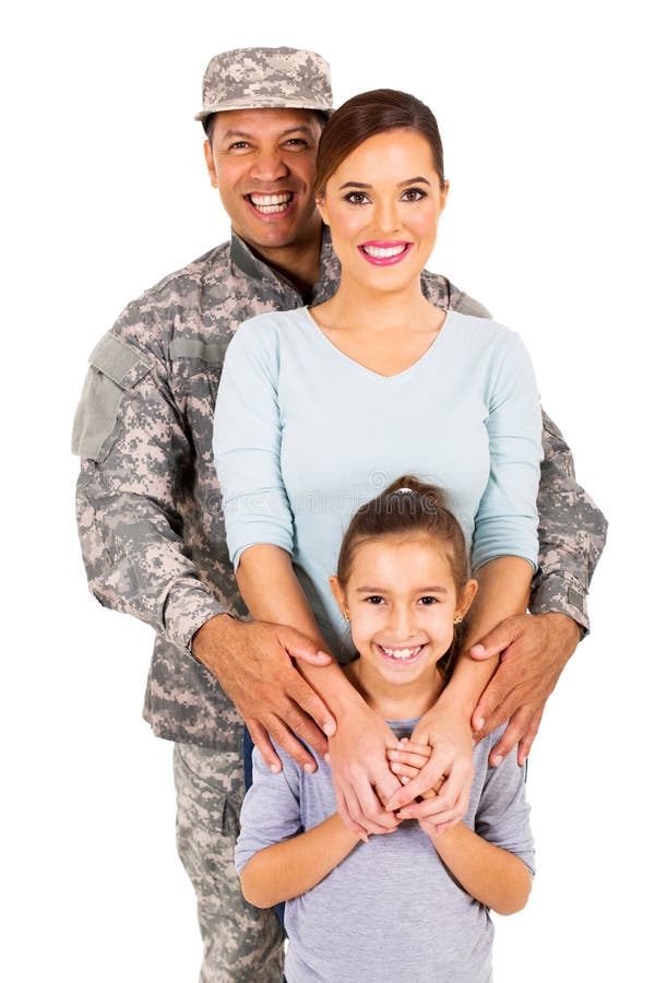 Military man and family stock photo. Image of female - 64061172