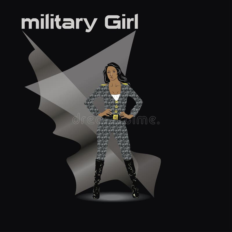 Military Girl Drawing