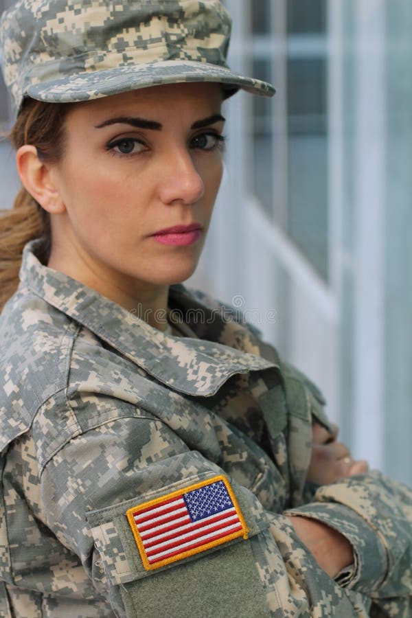 Military Female with Neutral Expression Stock Image - Image of gorgeous ...