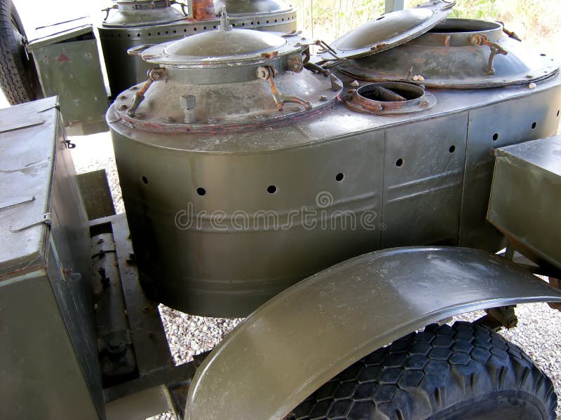Military field kitchen stock photo. Image of wood, boiler - 217085880