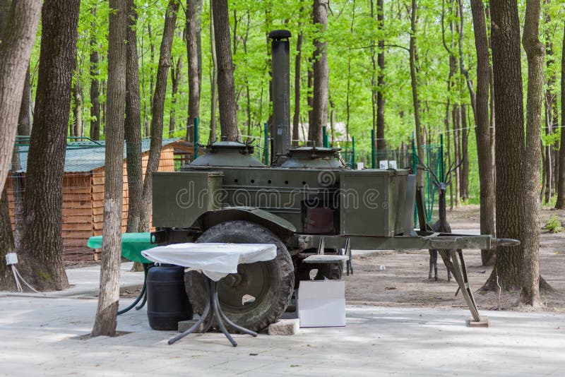 WW2 military field kitchen stock image. Image of axis - 59953093