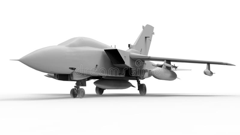 Military Fighter Aircraft. Three-dimensional Raster Illustration in the ...