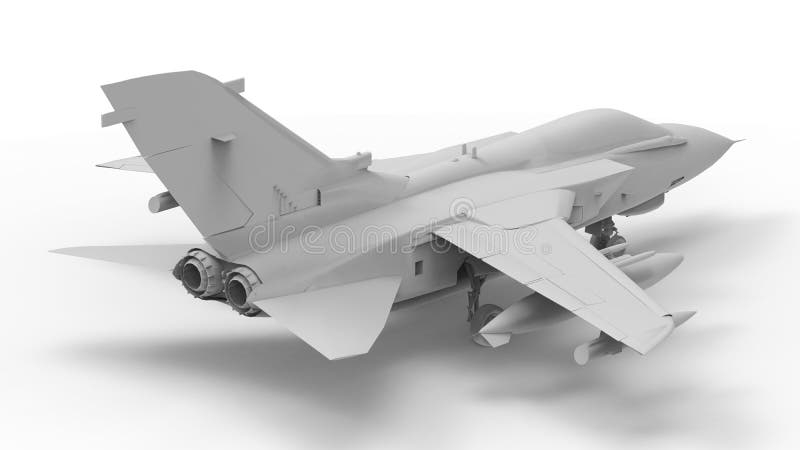 Military Fighter Aircraft. Three-dimensional Raster Illustration in the ...