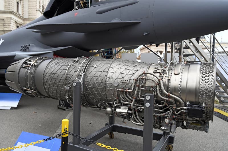 Military Fighter Airplane Engine Technology Stock Photo - Image of ...