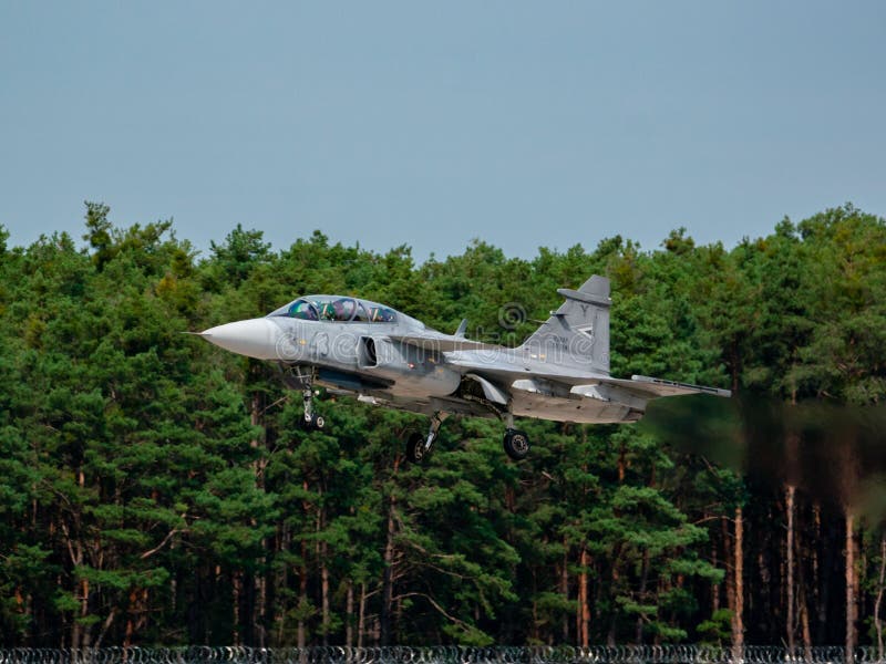 Military Fighter Jet during an Air Show Editorial Stock Photo - Image ...