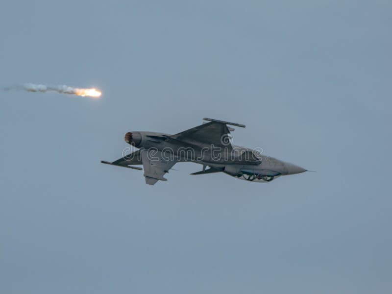 Military Fighter Jet during an Air Show Editorial Photography - Image ...
