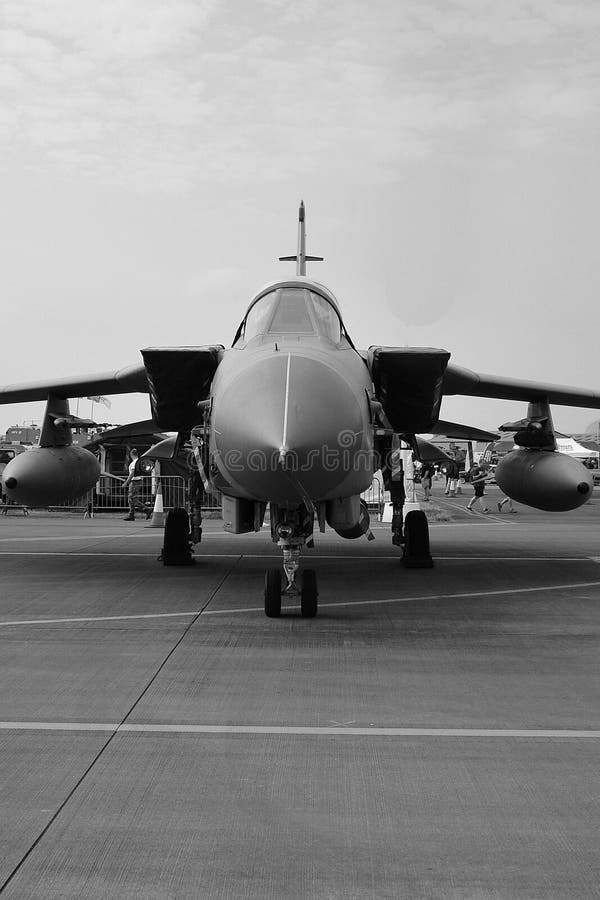 Military Fighter Jet Aircraft on Runway Stock Image - Image of aircraft ...