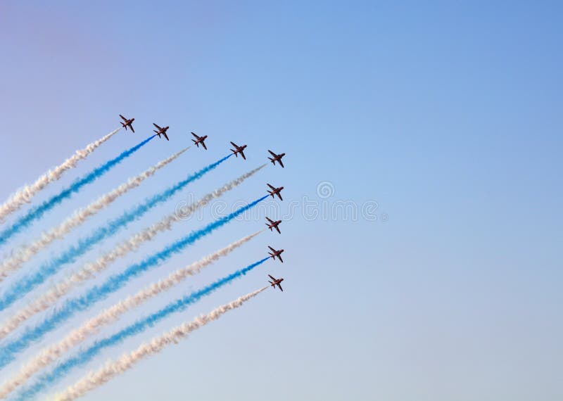 A Military Fighter Jet is Flying in the Blue Sky Stock Photo - Image of ...