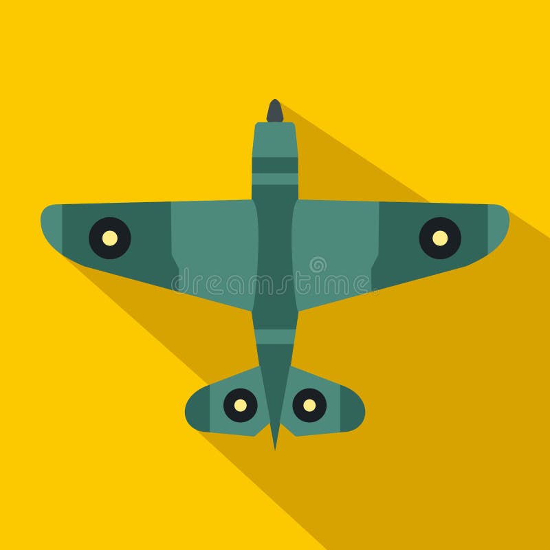 Military Fighter Jet Icon, Flat Style Stock Vector - Illustration of ...