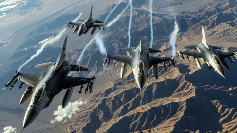 Military Fighter Jets in the Shape in the Sky Stock Image - Image of ...