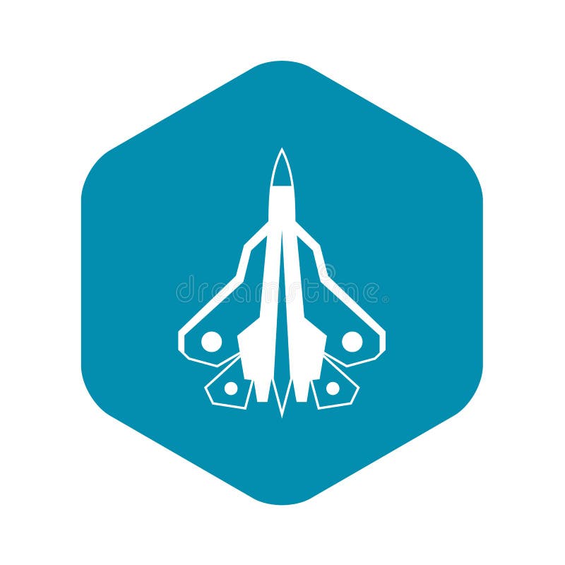 Military Fighter Jet Icons Set Stock Vector - Illustration of airshow ...