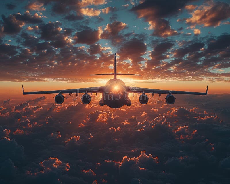 A Military Jet Flyover Wide Shot Stock Image - Image of airshow ...