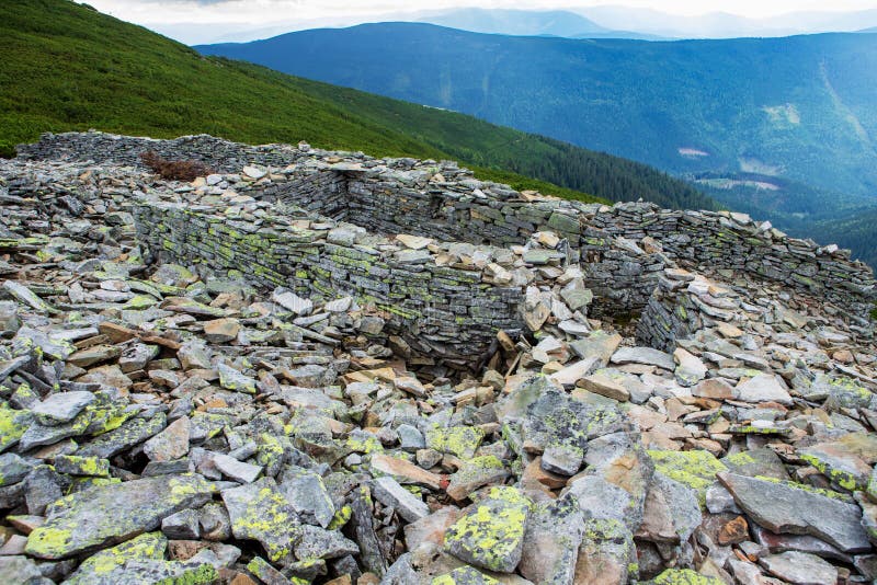 Military Fortifications of the First World War in the Mountains Stock ...