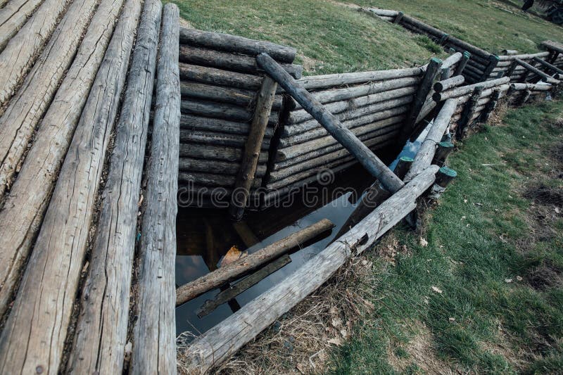 Military Fortifications Trenches in the Ground Stock Photo - Image of ...