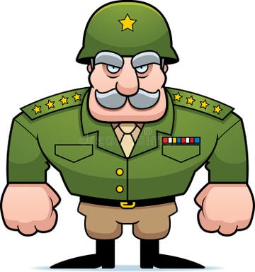 Military General stock vector. Illustration of star, angry - 16414070