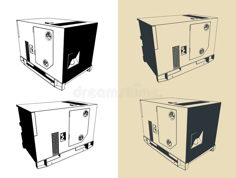 Military generator stock vector. Illustration of electrical - 351941241