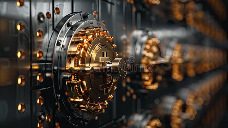 Military-Grade Security in Crypto Vaults Stock Illustration ...