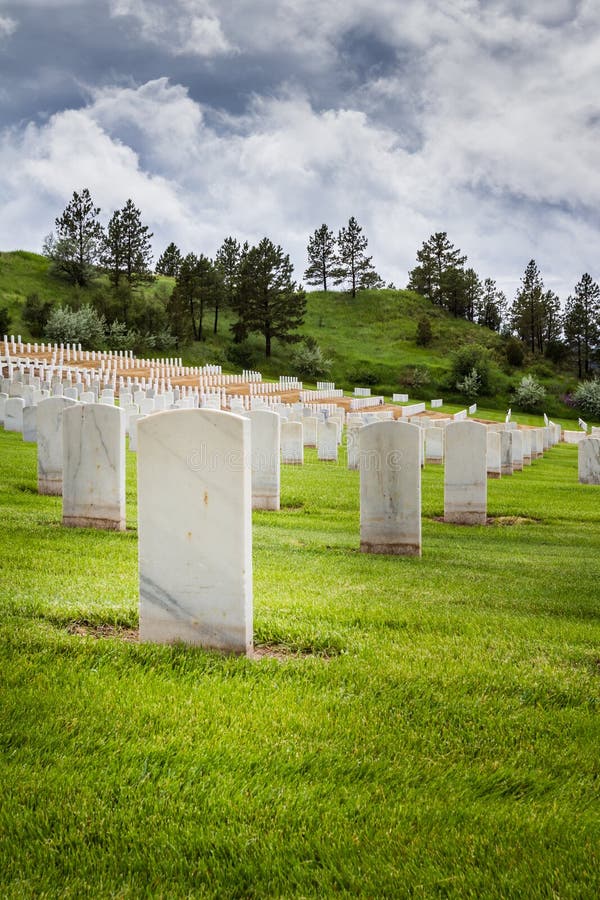 Tombstones On A Military Cemetery Stock Photo - Image of honor ...
