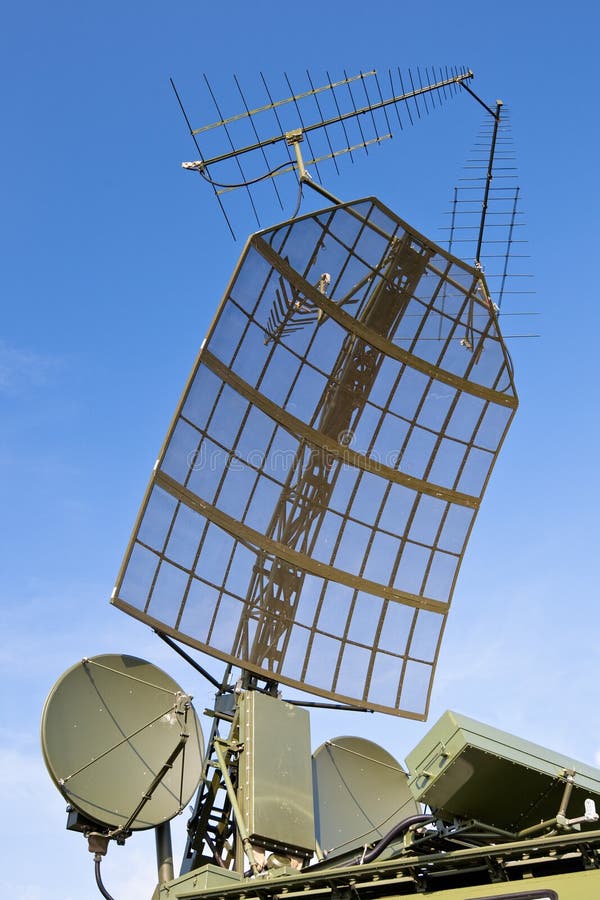 Military Green Antenna on Transmitter Stock Image - Image of ...