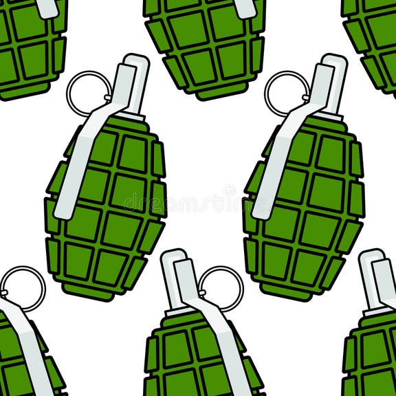 Military Grenade Seamless Pattern Stock Vector - Illustration of ...