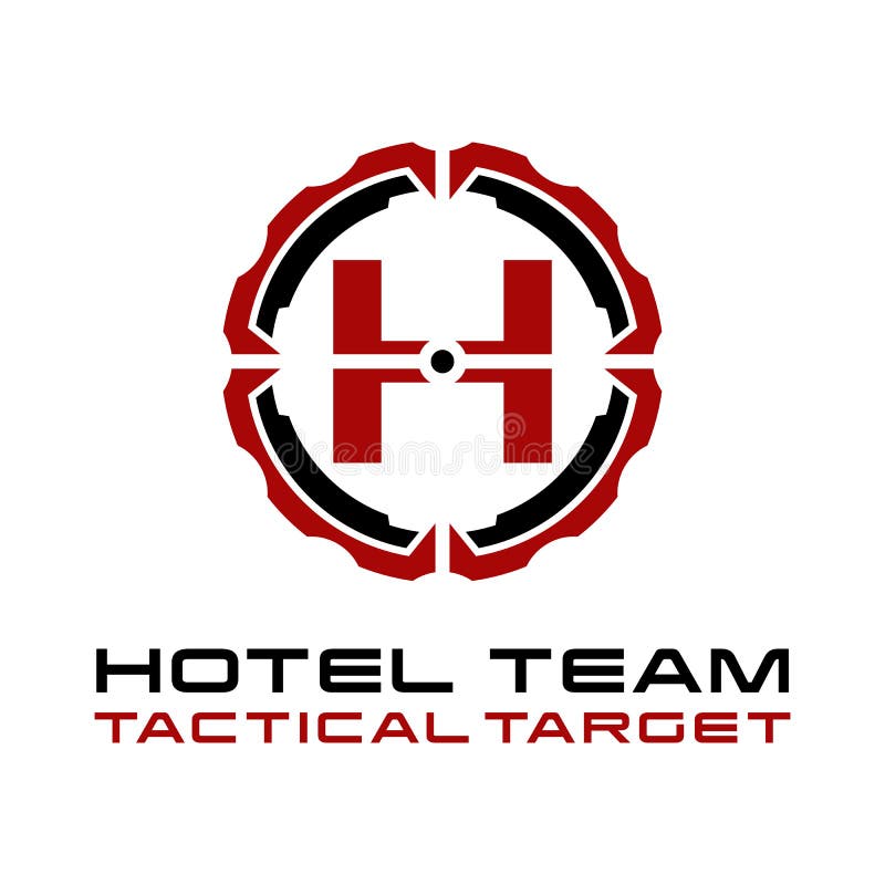 Military of H Letter Tactical Target Logo Design Stock Illustration ...