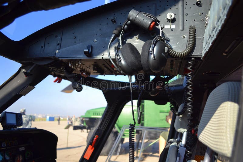 Military Helicopter Cockpit Editorial Photo - Image of cabin ...