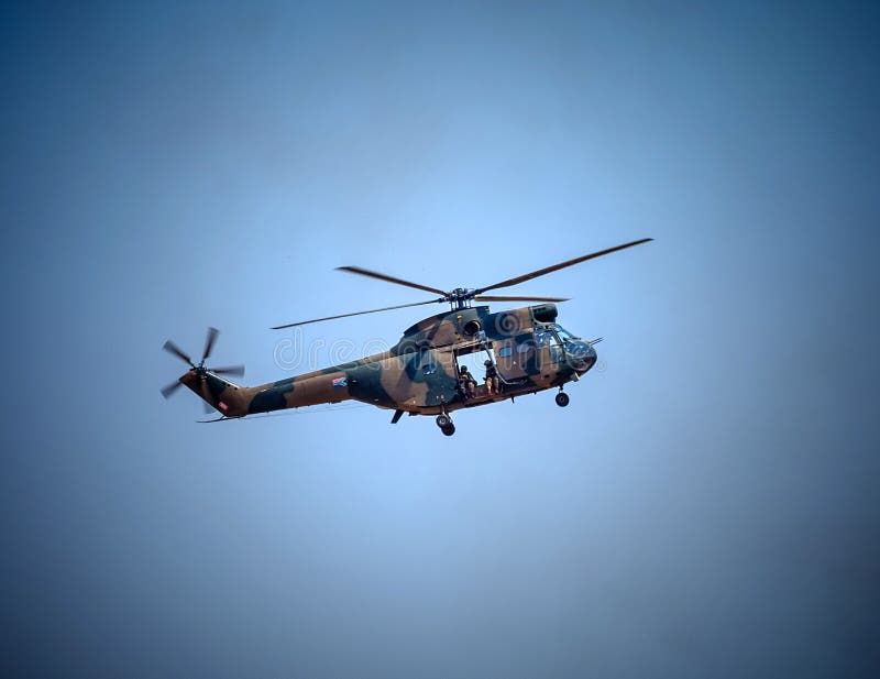 Military Helicopter in Flight Editorial Stock Photo - Image of airbase ...