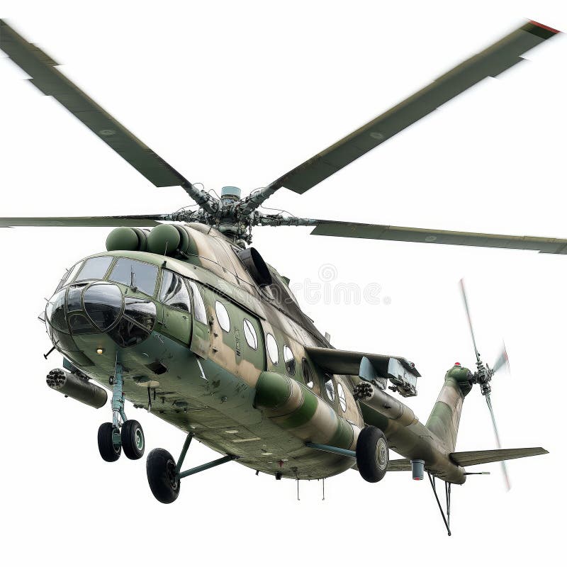 Military Helicopter in Flight Stock Image - Image of defense, airborne ...