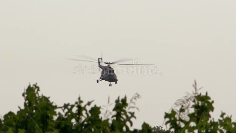 Military Helicopter Flying Over the Trees, Military Aircraft Stock ...