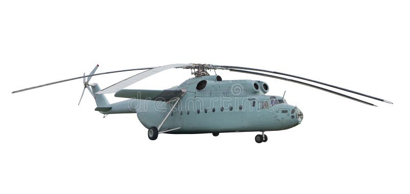 Military Helicopter Mi-6. Soviet Shock Heli Mi6 Isolated on White ...