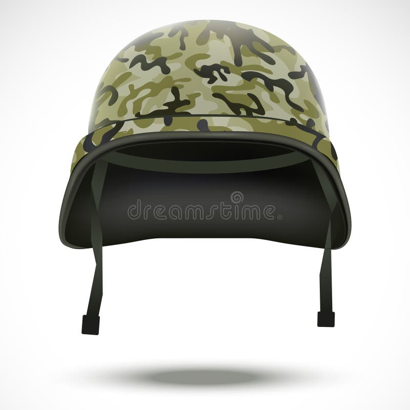 Military Helmet with Camo Pattern Vector Stock Vector - Illustration of ...