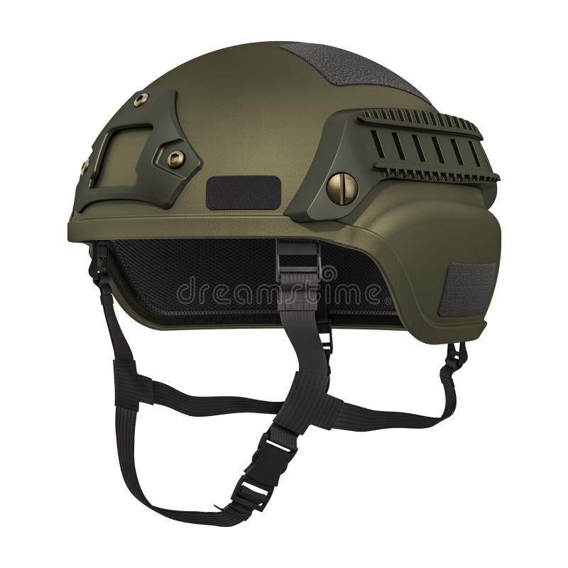 Military Helmet, 3D Rendering Stock Illustration - Illustration of ...