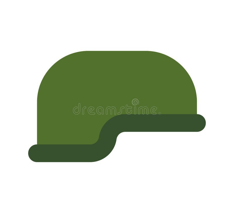 Military Helmet Isolated. Soldiers Protective Cap Stock Vector ...