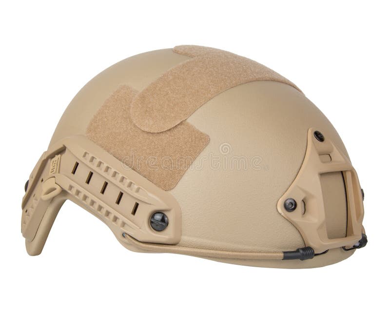 Military Helmet on a White Background Stock Photo - Image of camouflage ...