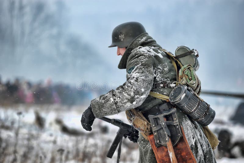 Military Historical Reconstruction of World War II Editorial Stock ...