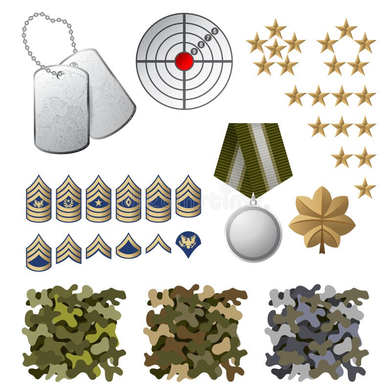 Rank Icons : Army and Military Stock Illustration - Illustration of ...